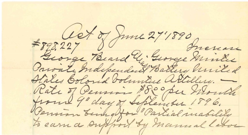 Minor Child of George Beard, alias George Winter: Civil War Pensions ...