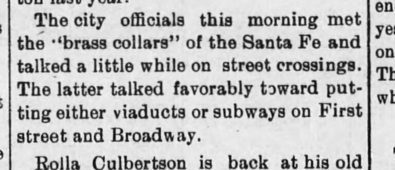 Subways & Railroad Crossings - Harvey County Historical Society
