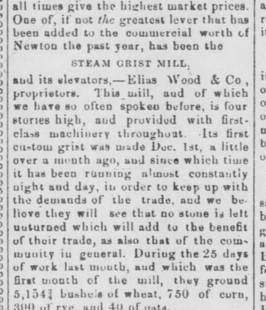 Who owned the first mill in Newton? - Harvey County Historical Society