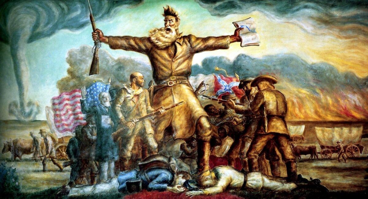 What is the name of the mural portraying John Brown in the State ...